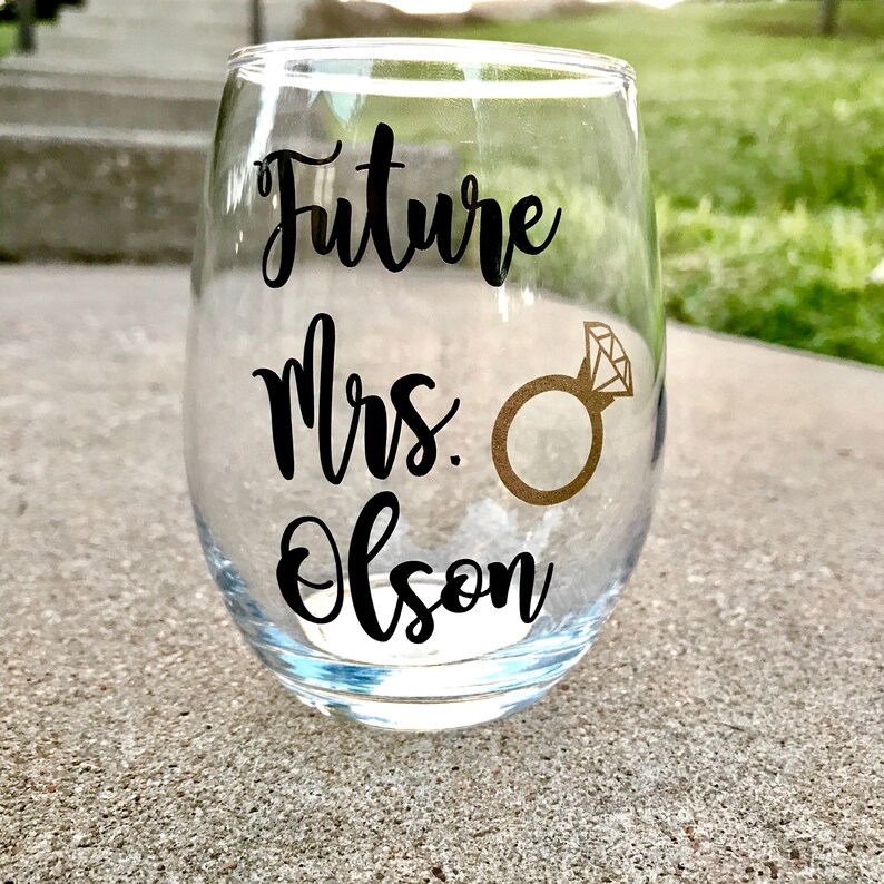 Bride Wine Glass/future Mrs Wine Glass/mrs Wine Glass/bride - Etsy
