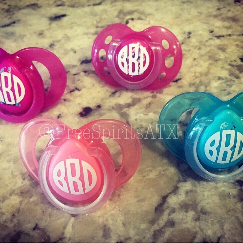 Monogram Pacifier - Etsy