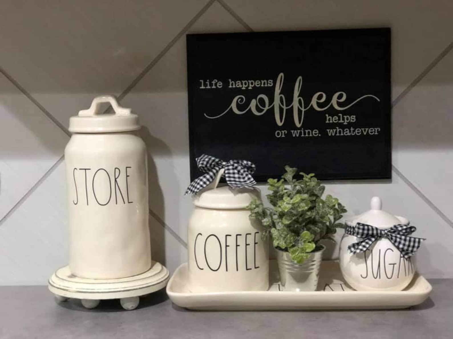 Kitchen Canister Decals Kitchen Canister Labels/kitchen - Etsy