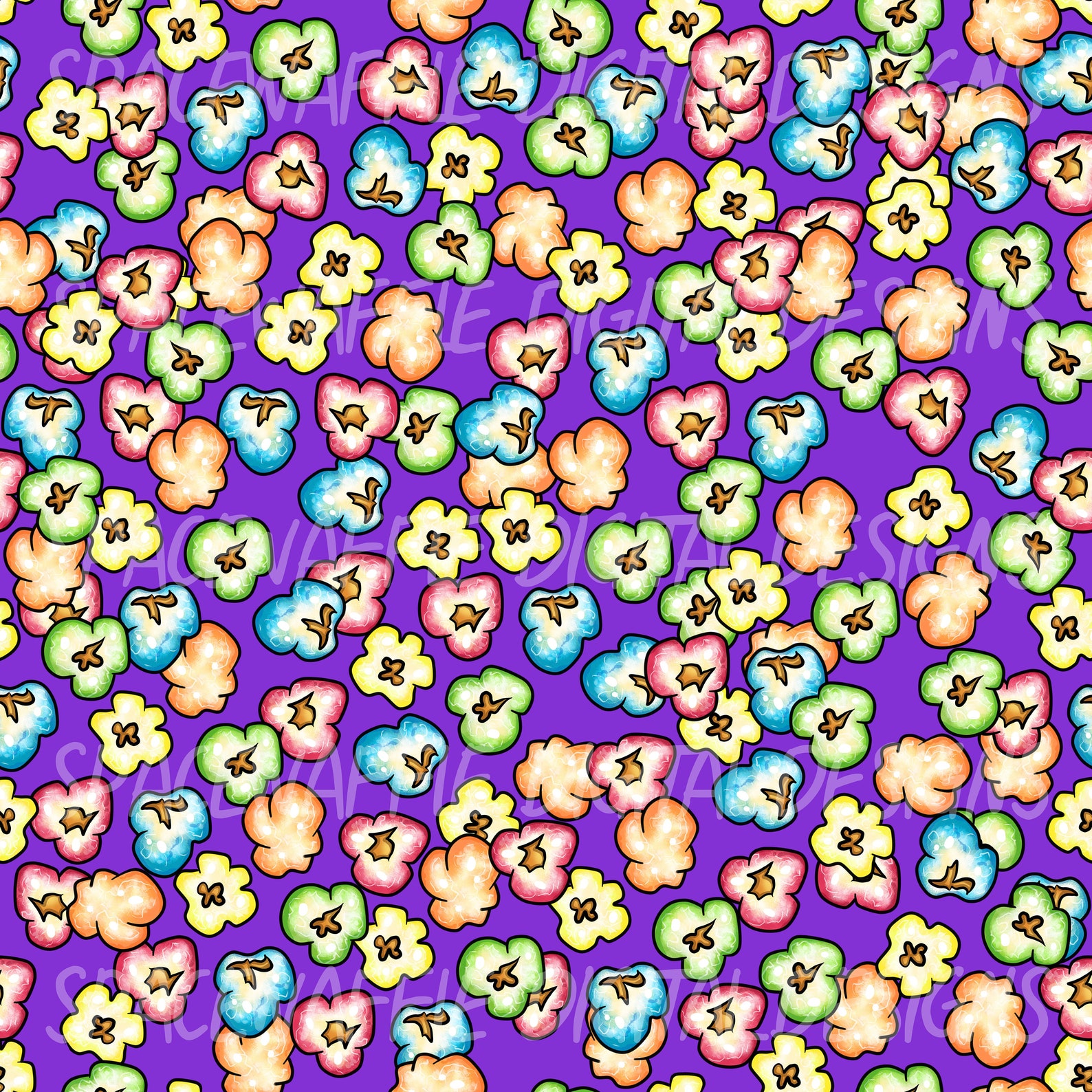 Figment Inspired Seamless, Pattern, Scrapbooking, Fabric, Design Semi ...