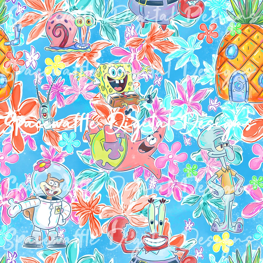 Sponge Seamless Pattern, Digital Drawing, Fabric Design Etc. - Etsy