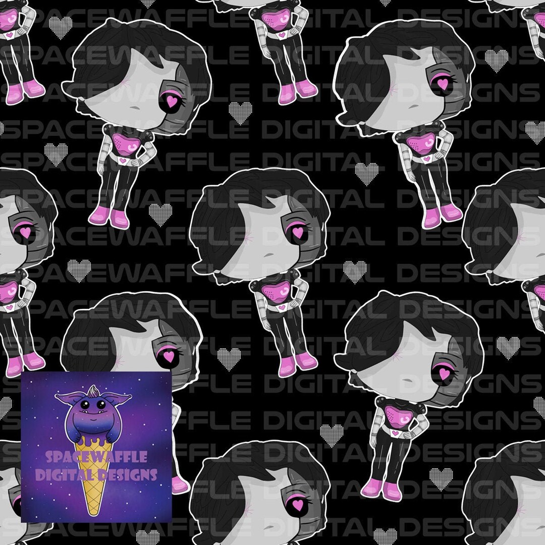 Undertale Mettaton Seamless, Pattern, Scrapbooking, Fabric, Design. - Etsy