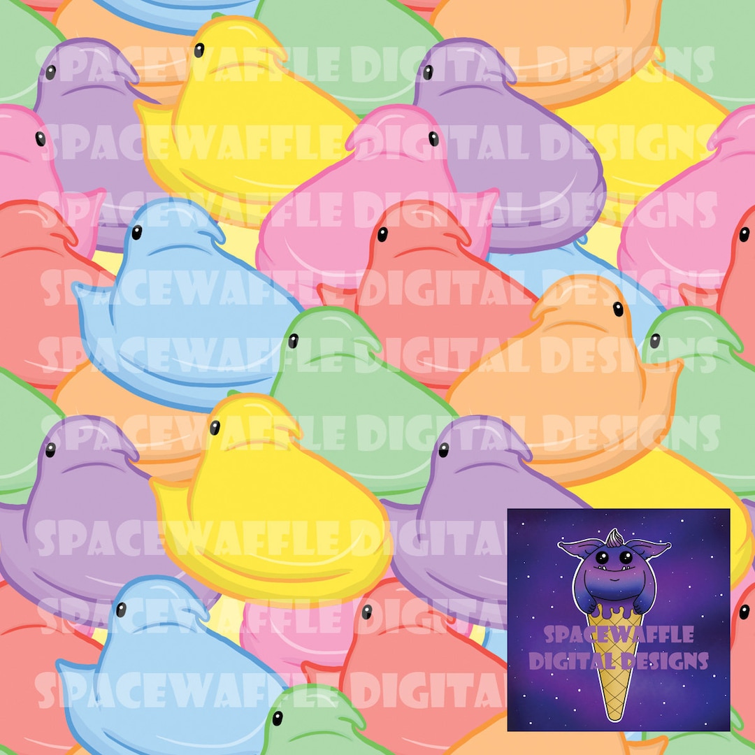 Peeps Chicks,marshmellow,easter, Seamless, Pattern, Scrapbooking ...