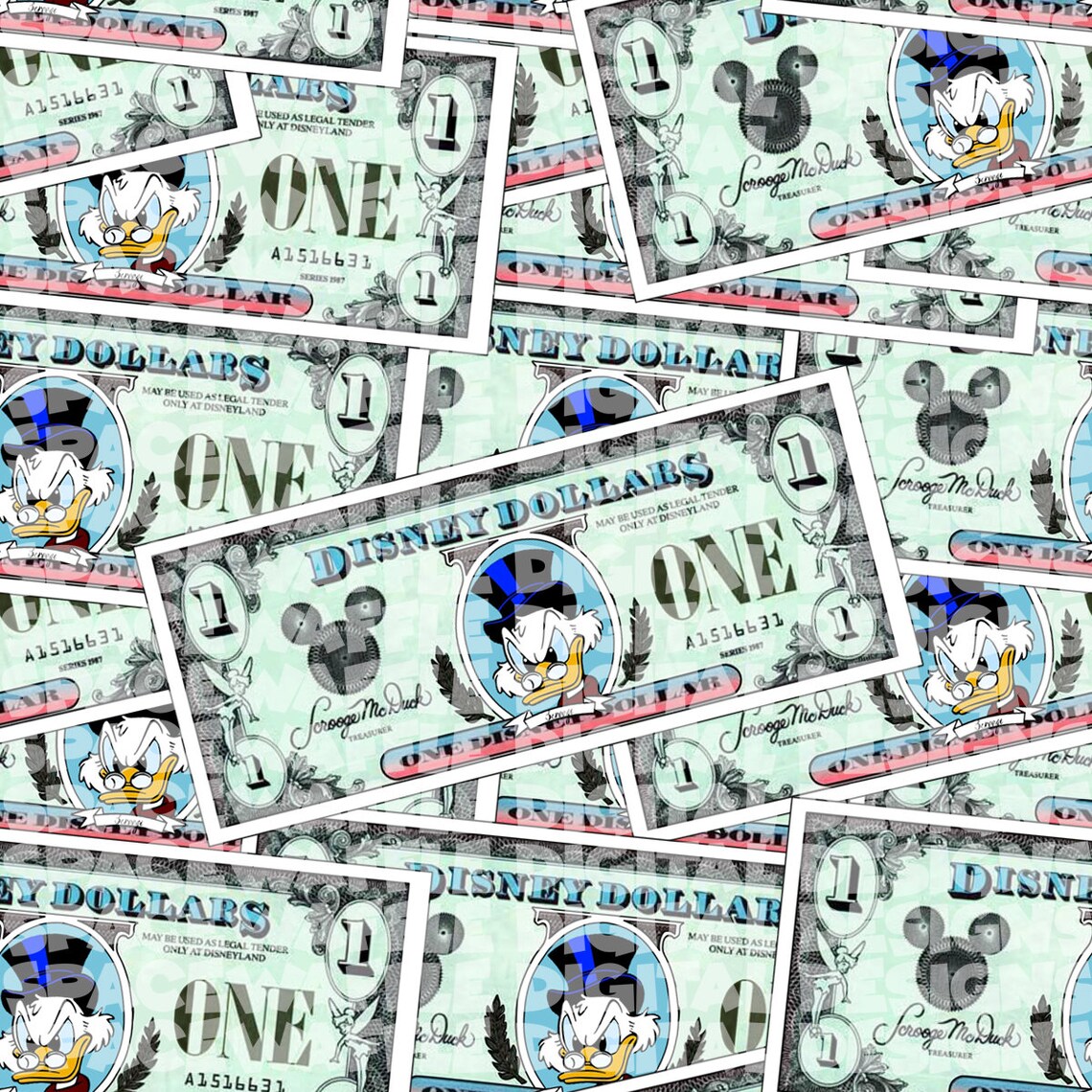 Scrooge Mcduck Money Seamless Pattern, Scrapbooking, Fabric Design. - Etsy