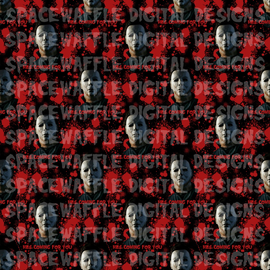 Halloween, Michael Myers, Seamless, Pattern, Scrapbooking, Fabric ...