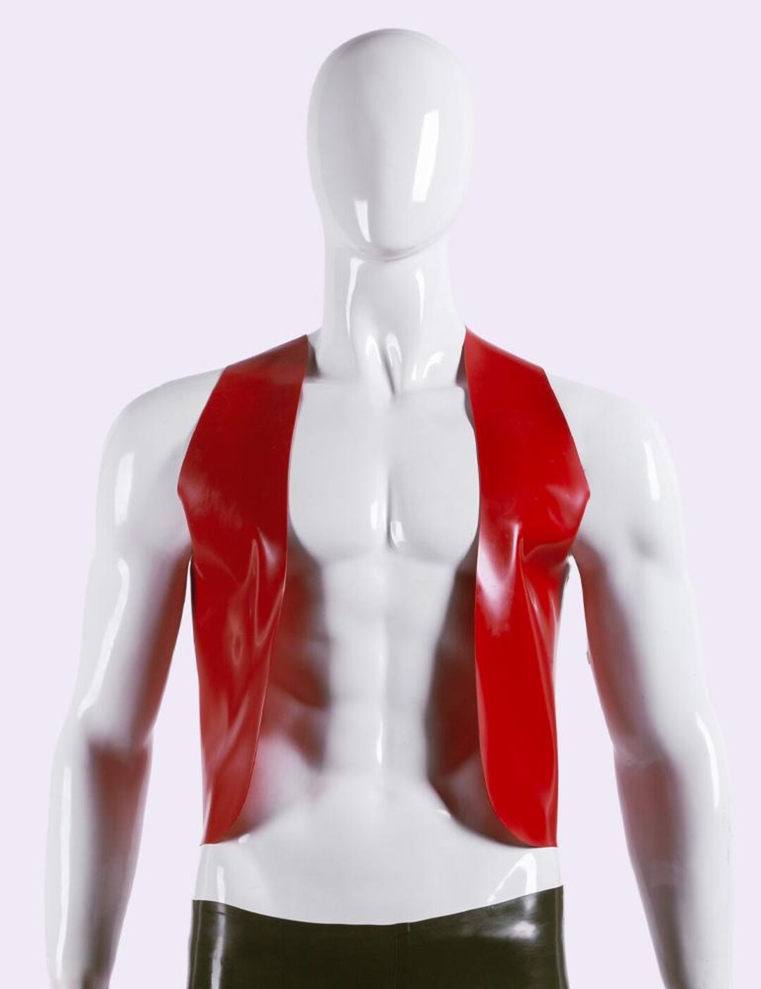 Red Men's Latex Bar Vest - Etsy