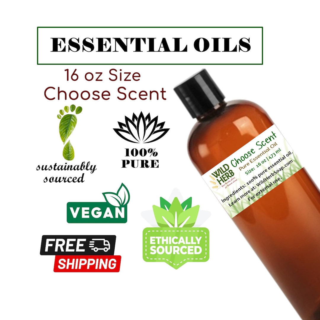 BULK ESSENTIAL OILS (16 Oz Size) Choose Scent! Organic Distiller Direct ...