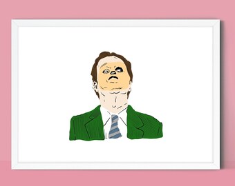 The Office Dwight Schrute mask Tattoo Flash Art Print - Etsy