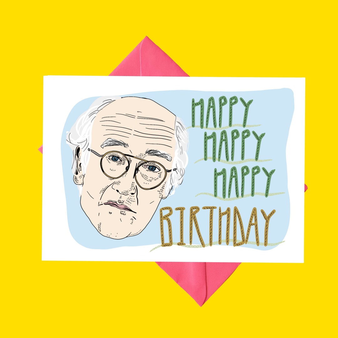 Larry David Birthday Card - Etsy UK
