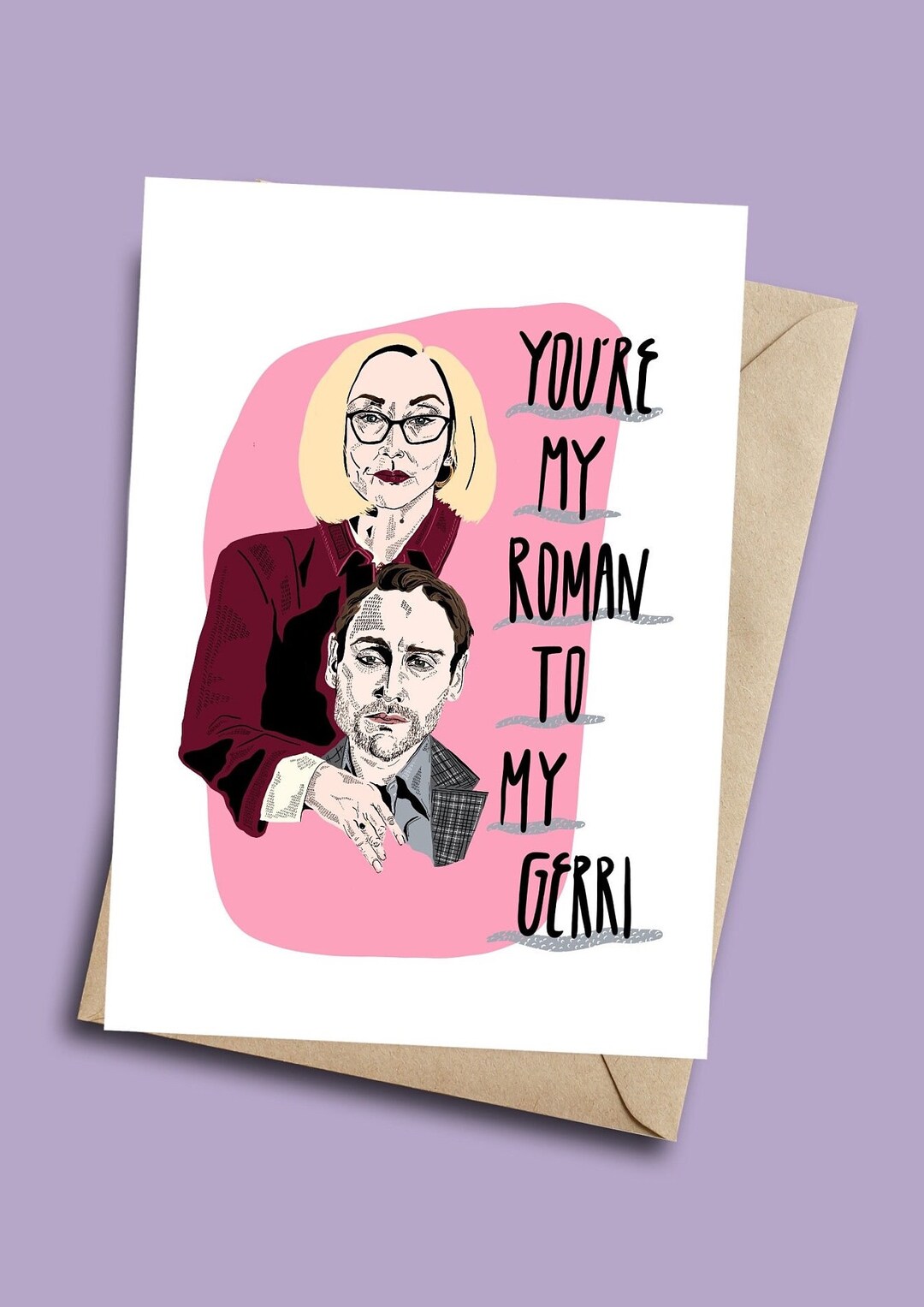 Roman Roy and Gerri Valentines Day Card Succession Tv Series - Etsy