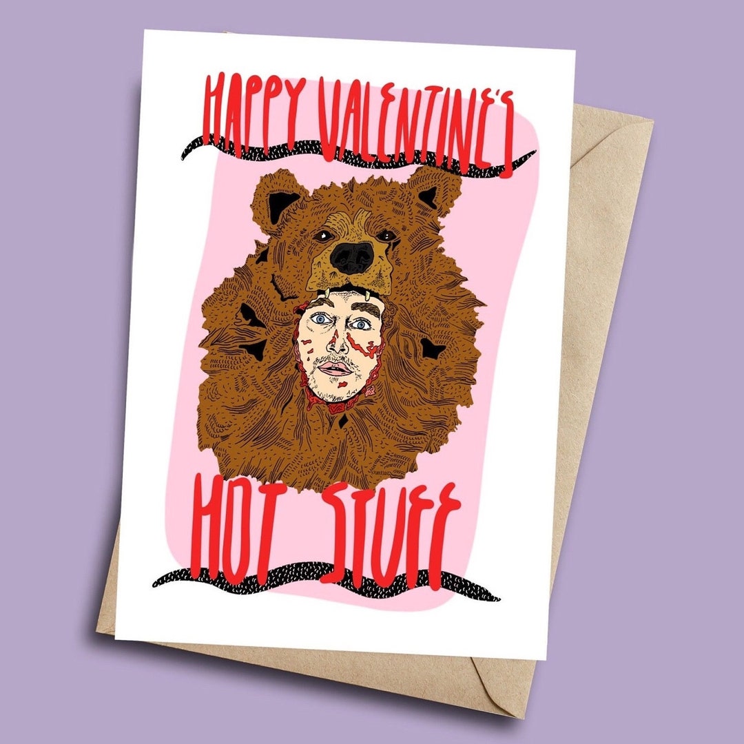 Midsommar Bear Scene Valentines Day Card - Etsy