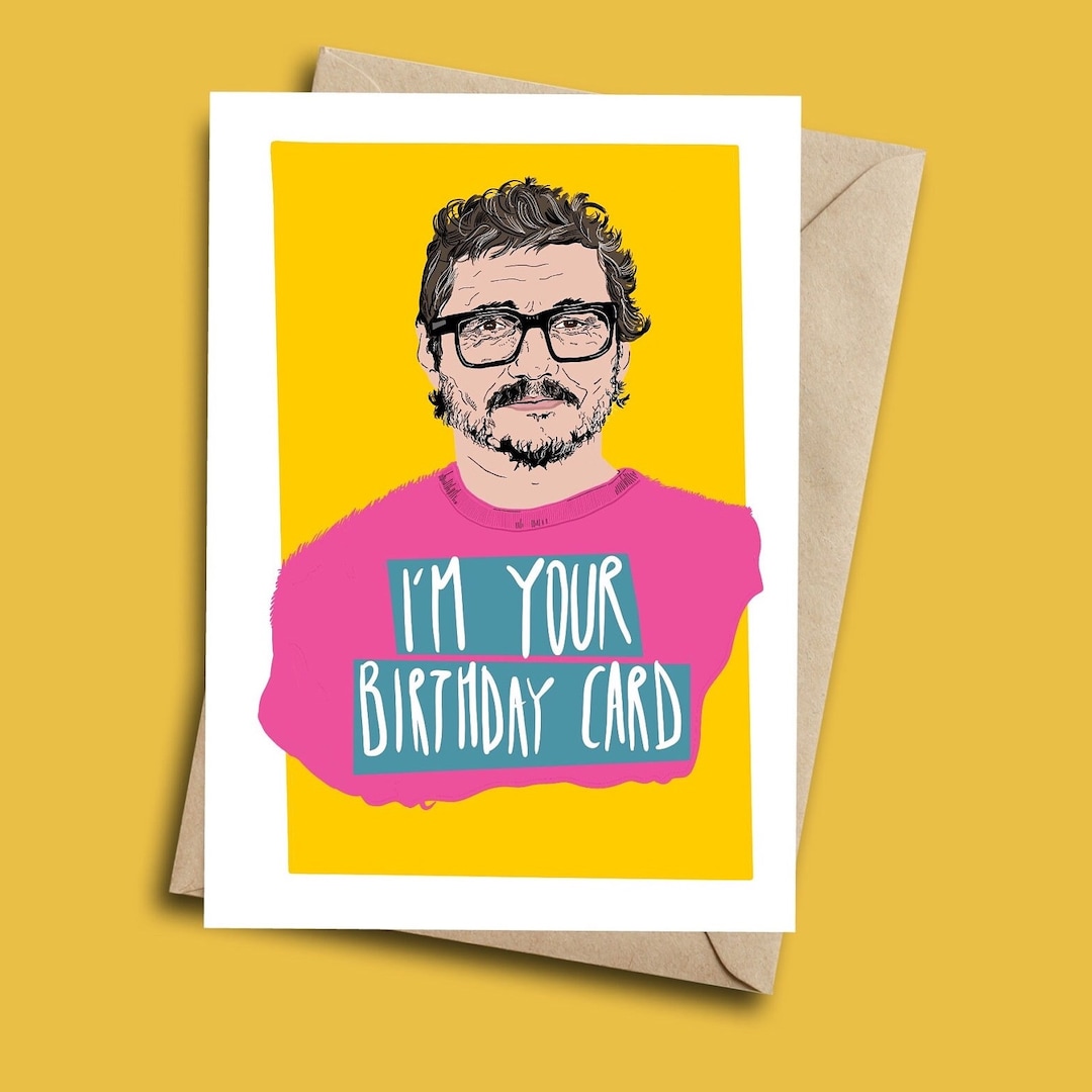 Pedro Pascal Birthday Card - Etsy