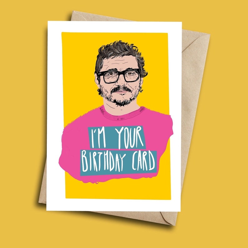 Pedro Pascal Birthday Card - Etsy