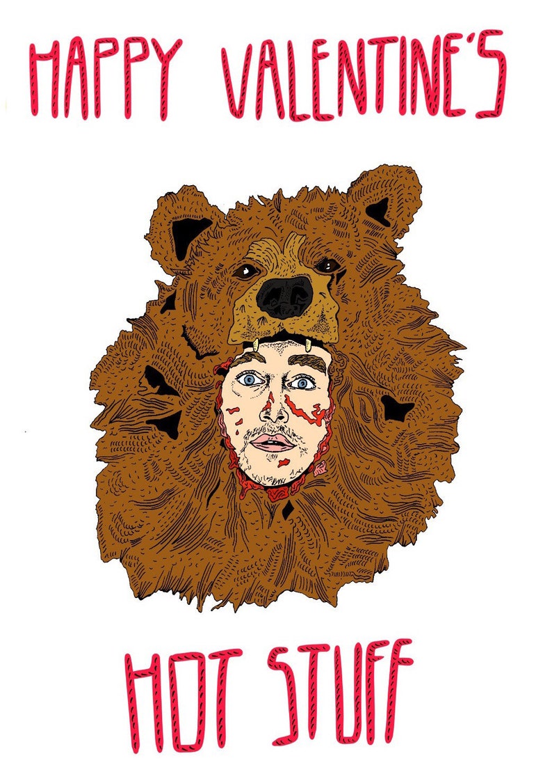 Midsommar Bear Scene Valentines Day Card | Etsy