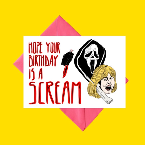 Scream Birthday Card Casey Becker Ghostface - Etsy