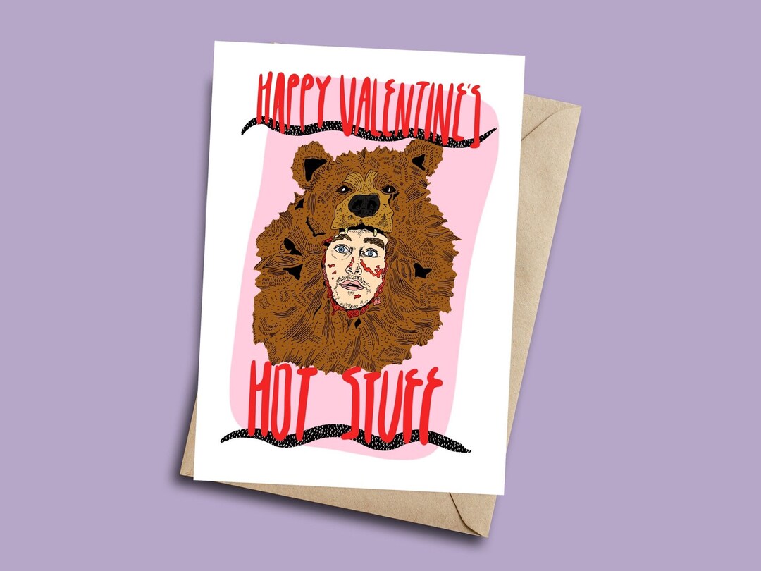 Midsommar Bear Scene Valentines Day Card - Etsy