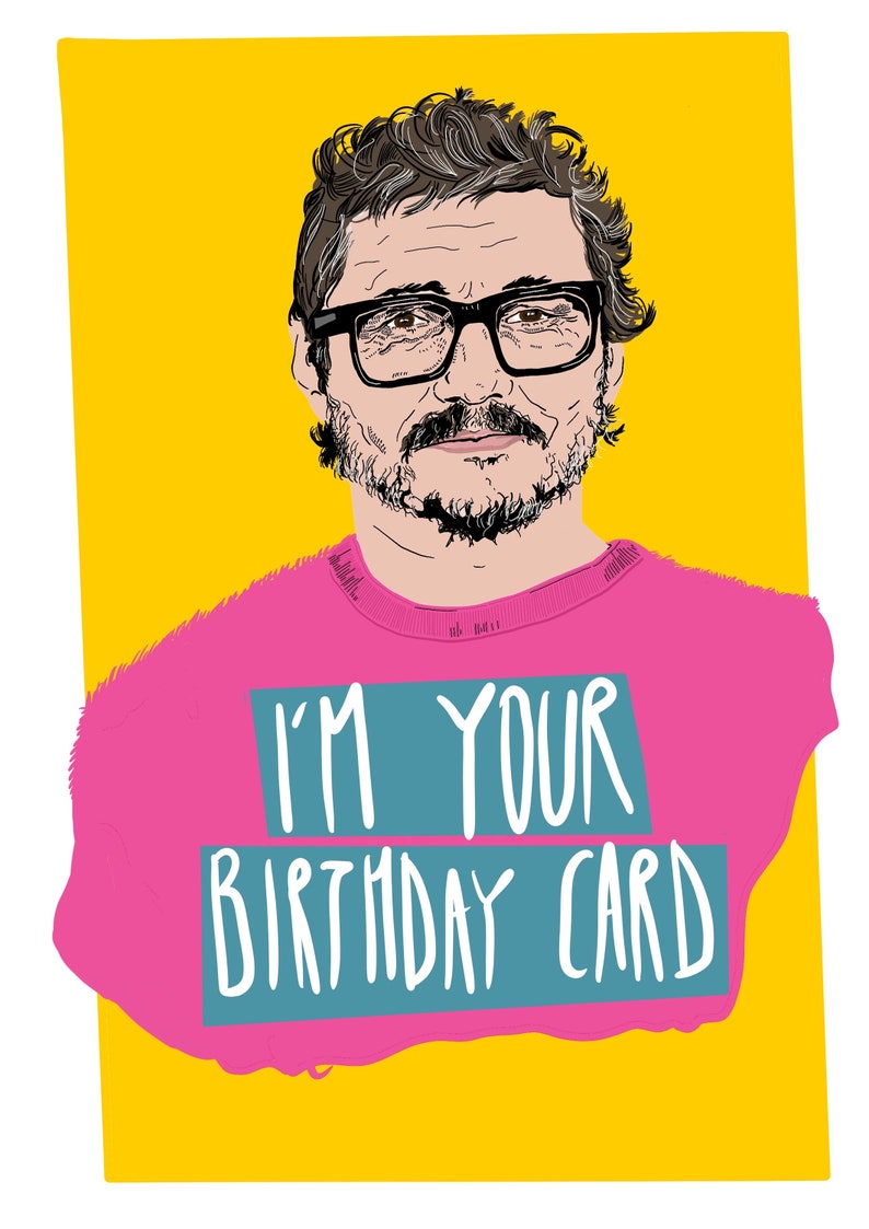 Pedro Pascal Birthday Card - Etsy