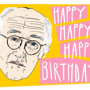Larry David Birthday Card - Etsy