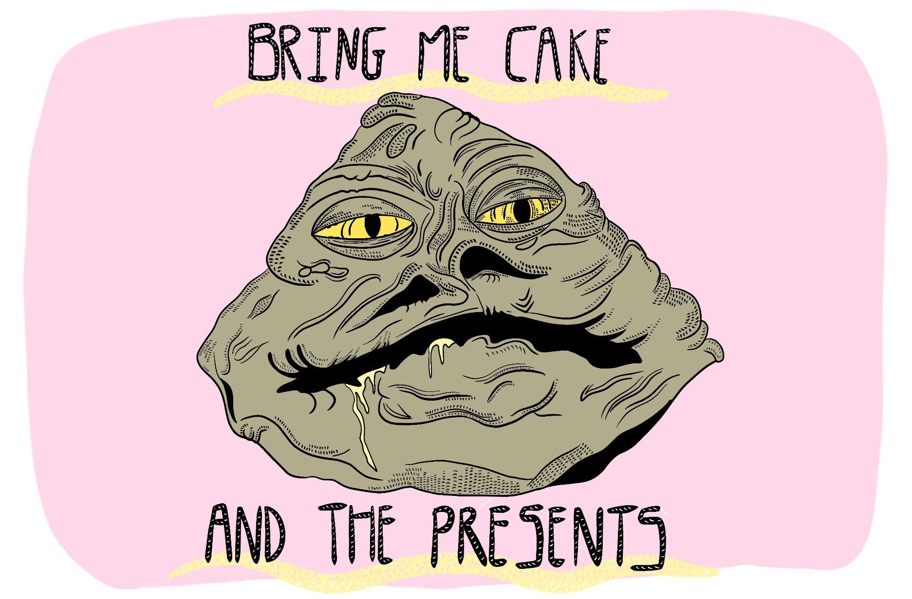 Jabba the Hutt Birthday Card - Etsy