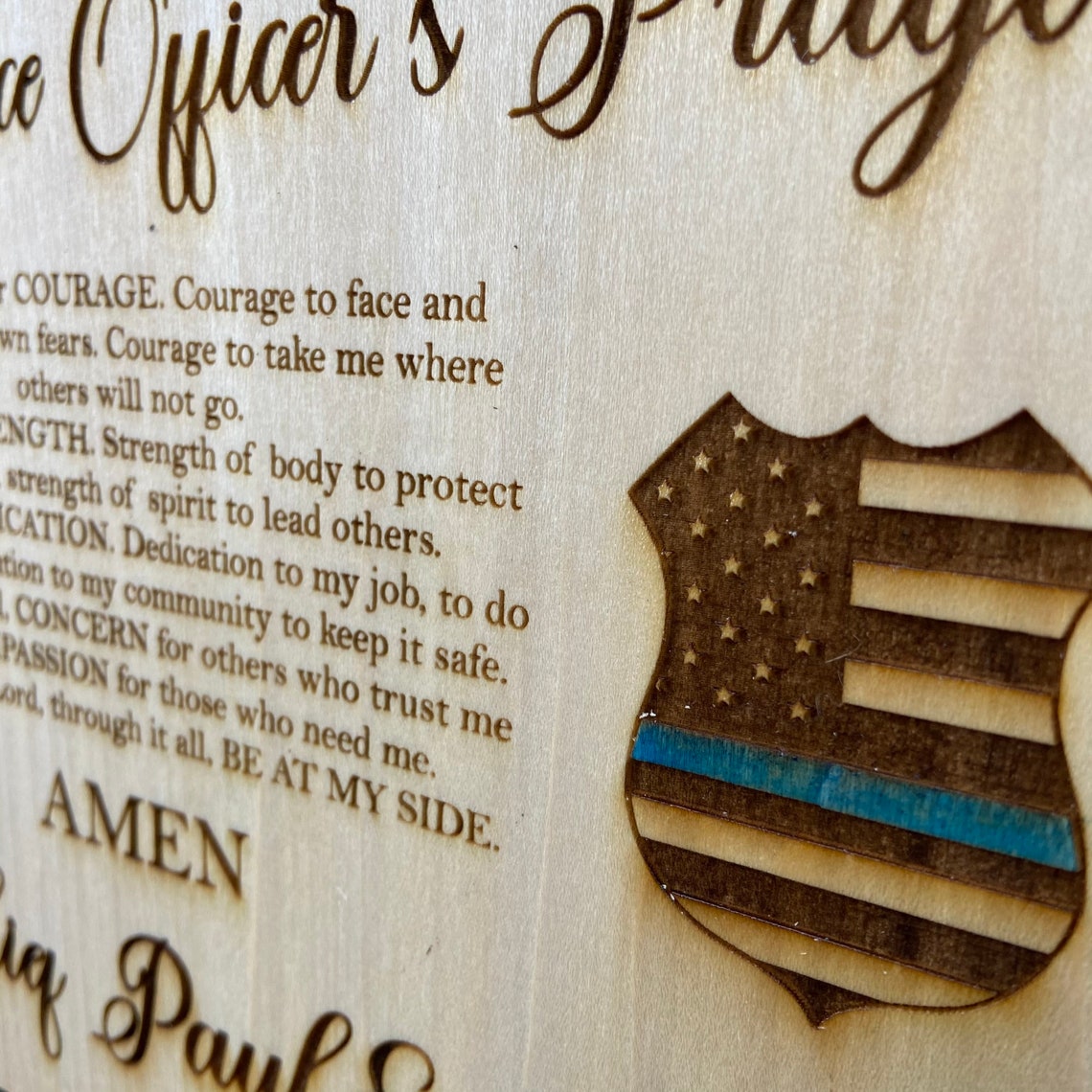 Police Officer Prayer Police Officer Gift Deputy Sheriff - Etsy