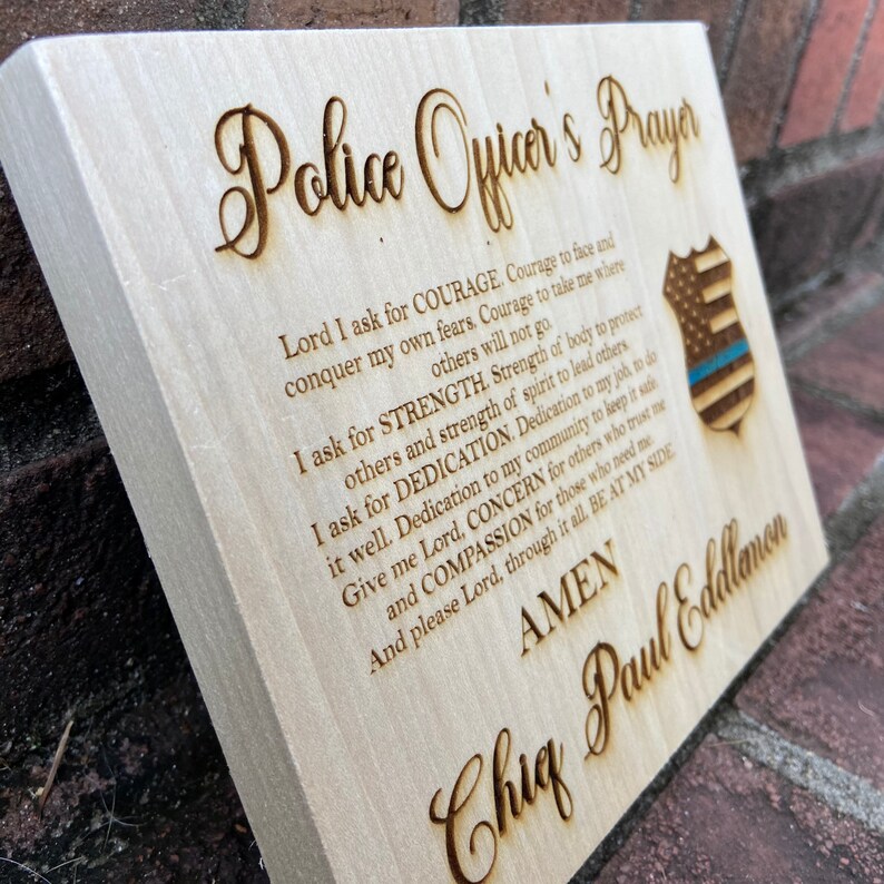 Police Officer Prayer Police Officer Gift Deputy Sheriff - Etsy