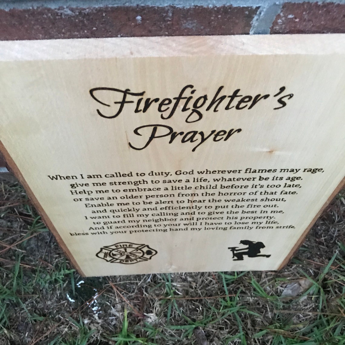 Firefighters Prayer Fireman Sign Man Cave Decor Fire - Etsy
