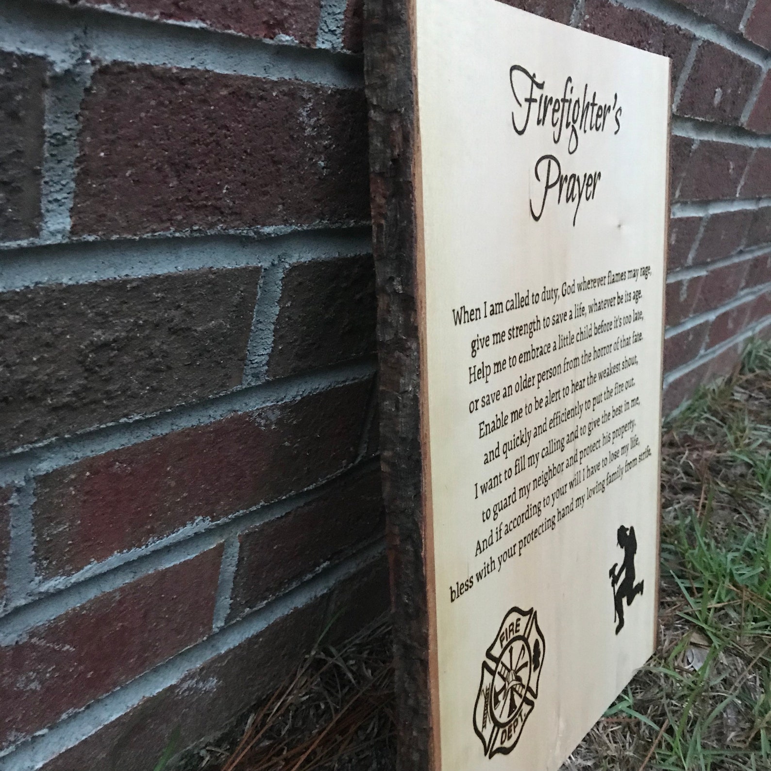 Firefighters Prayer Fireman Sign Man Cave Decor Fire - Etsy