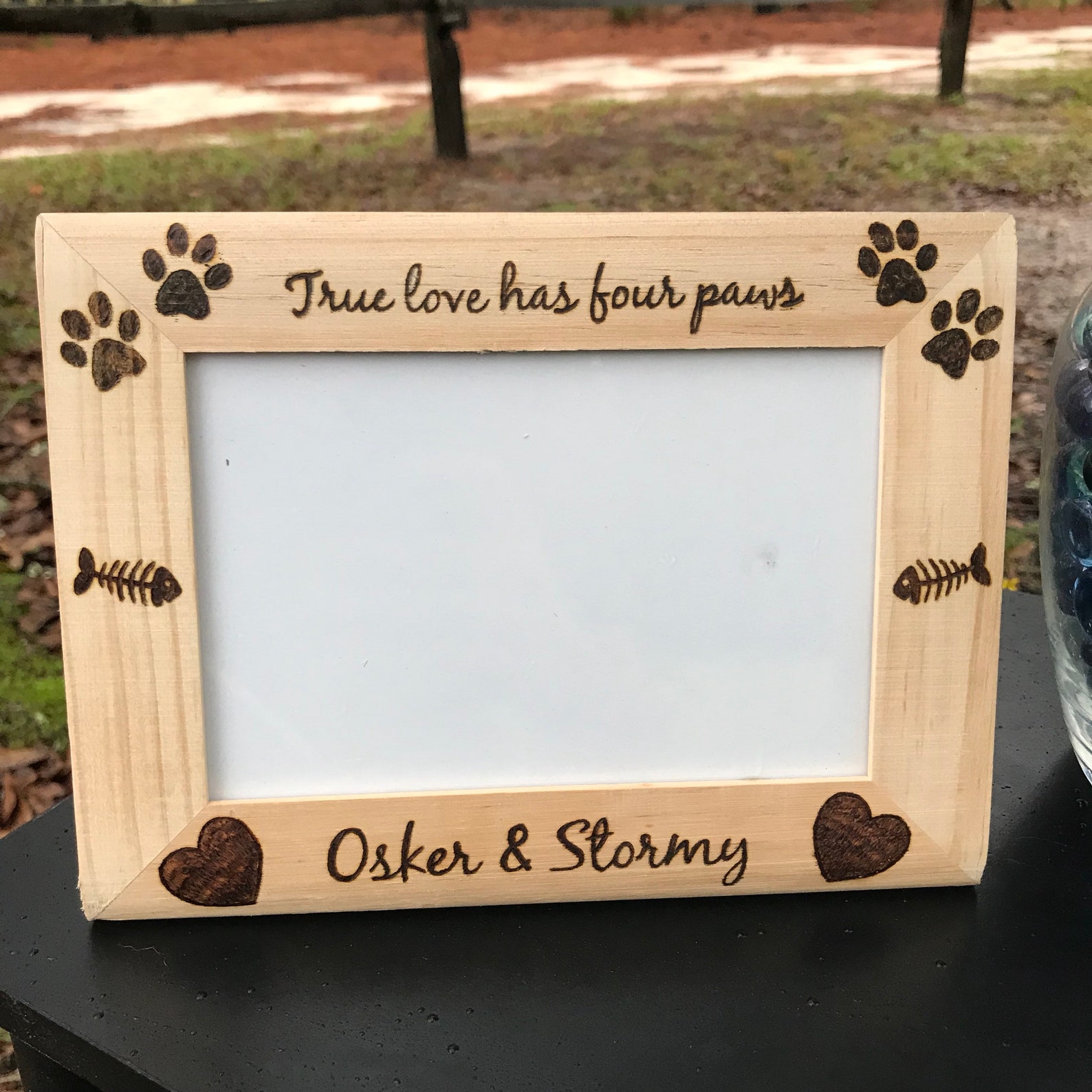 Custom Wooden Cat Frame With Quote - Etsy