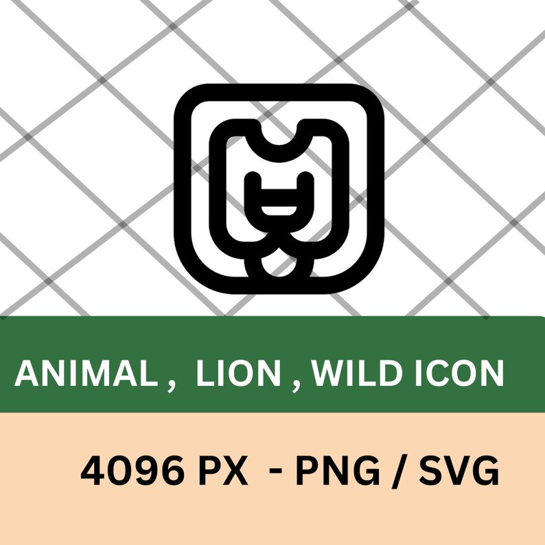 Animal / Lion / Wild Icon / Png / SVG File - Etsy