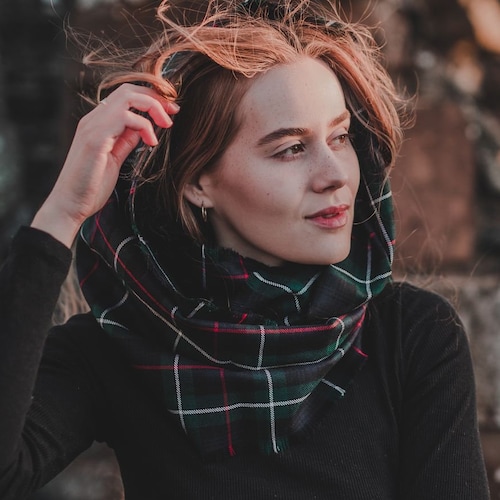Weathered Mackenzie Tartan Outlandish Cowl Wrap Scarf - Etsy UK