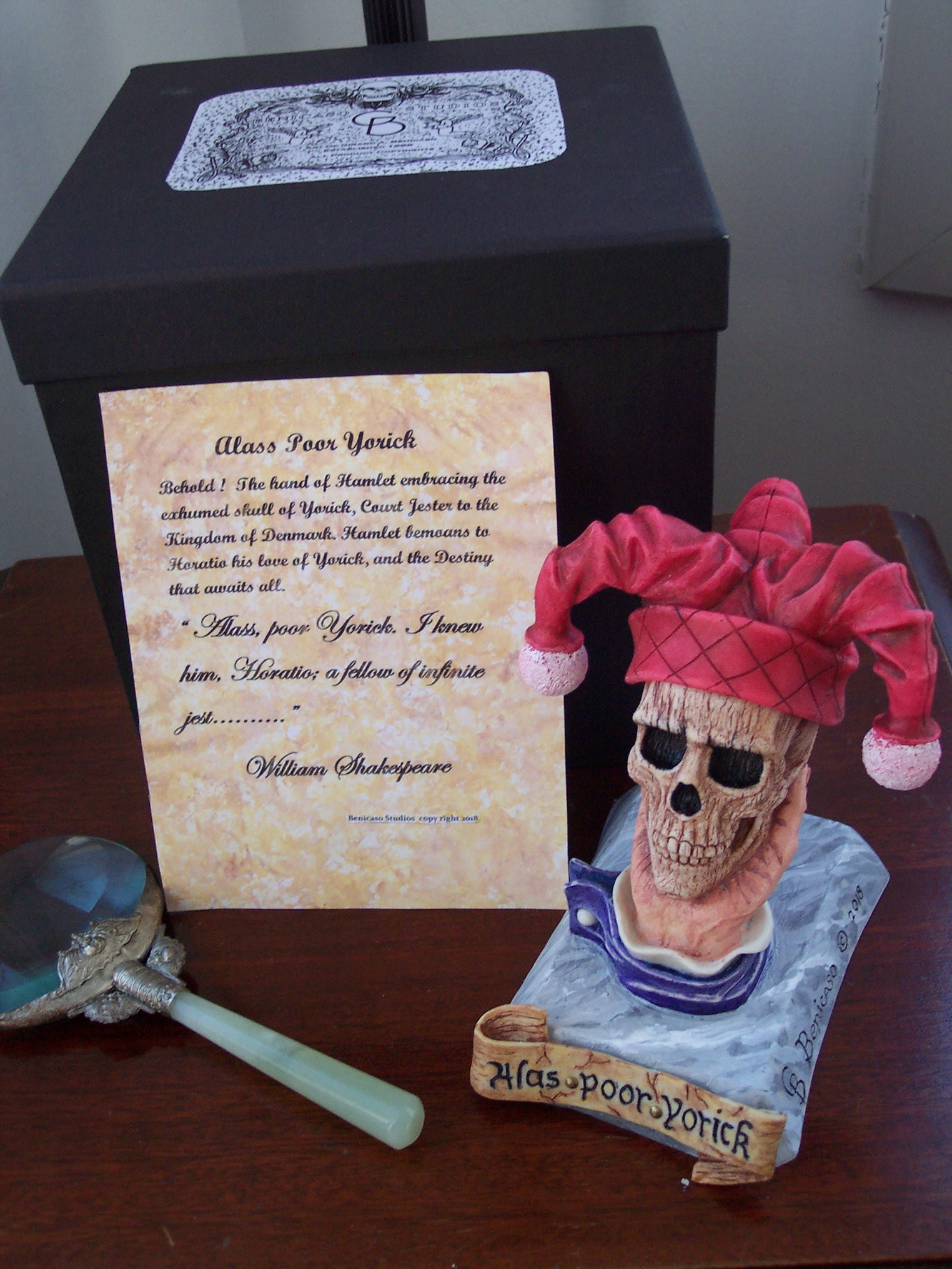 ALAS POOR Yorick,sculpture, Skull, Shakespeare, Hamlet, Yorick ...