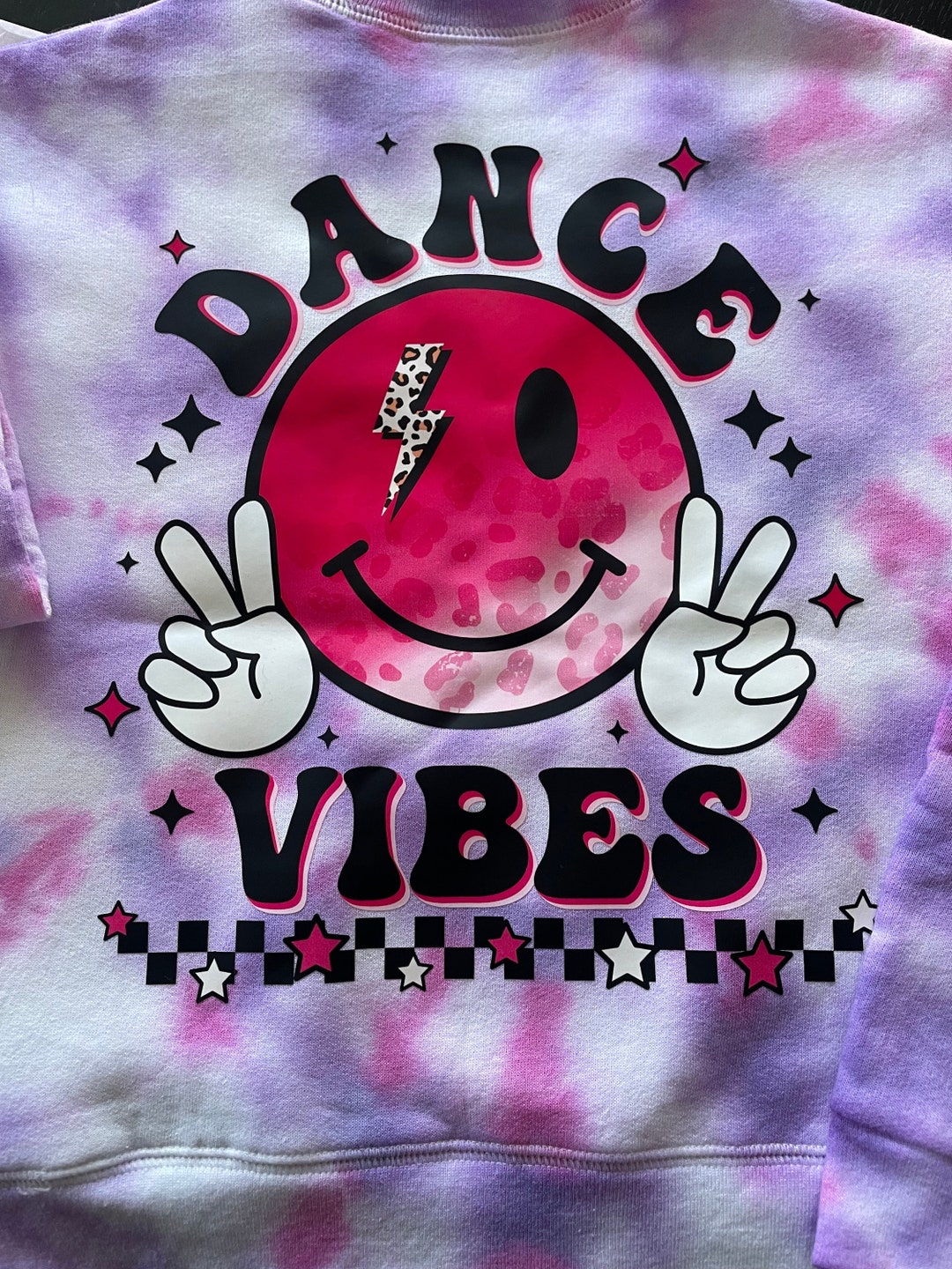 Smiley Face Tie Dye Dance Sweatshirt for Girls Girls Dancewear for ...