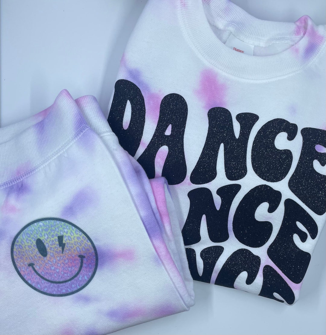 Tie Dye Dance Sweatshirt for Girls, Tie Dye Sweats Outfit for Dance ...