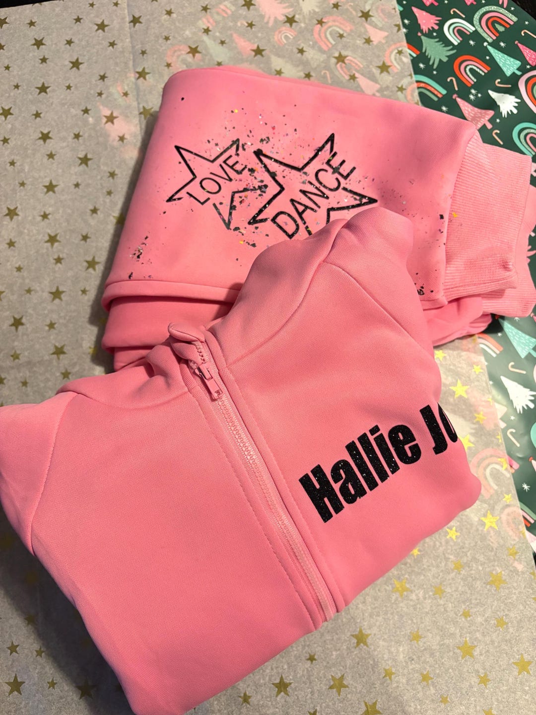 Girls Personalized Dance Sweatsuit, Love Dance Set, Splatter Paint - Etsy