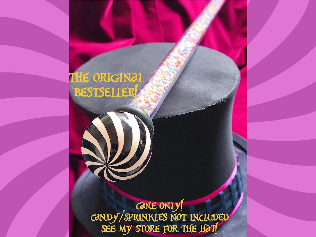 Willy Wonka Cane Replica Cosplay Prop - Tim Burton Charlie and the ...