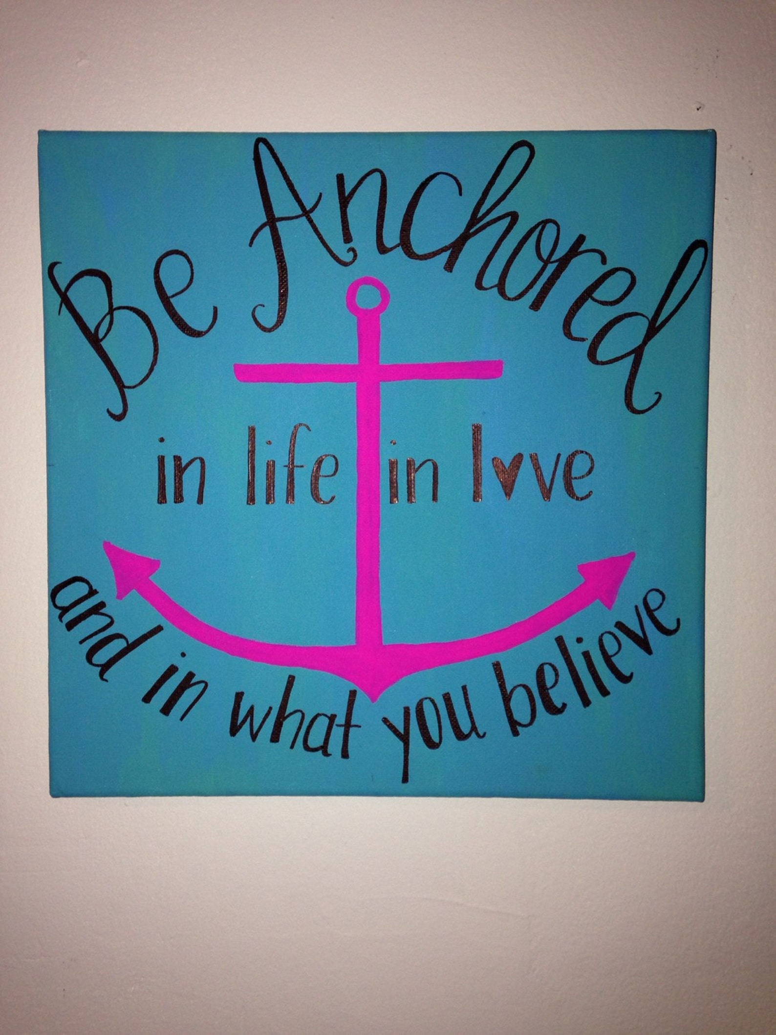Canvas Quote Art | Inspirational Wall Decor | Be Anchored in Life in ...