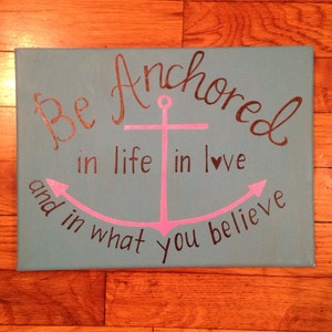 Canvas Quote Art | Inspirational Wall Decor | Be Anchored in Life in ...