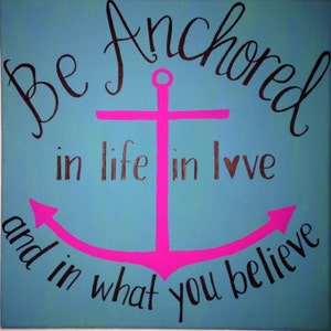 Canvas Quote Art | Inspirational Wall Decor | Be Anchored in Life in ...