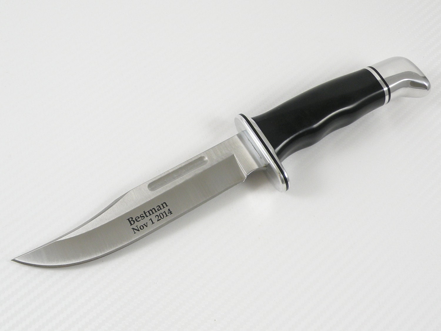 Engraved Buck 119BKS Fixed Blade Hunting Knife Personalized For ...