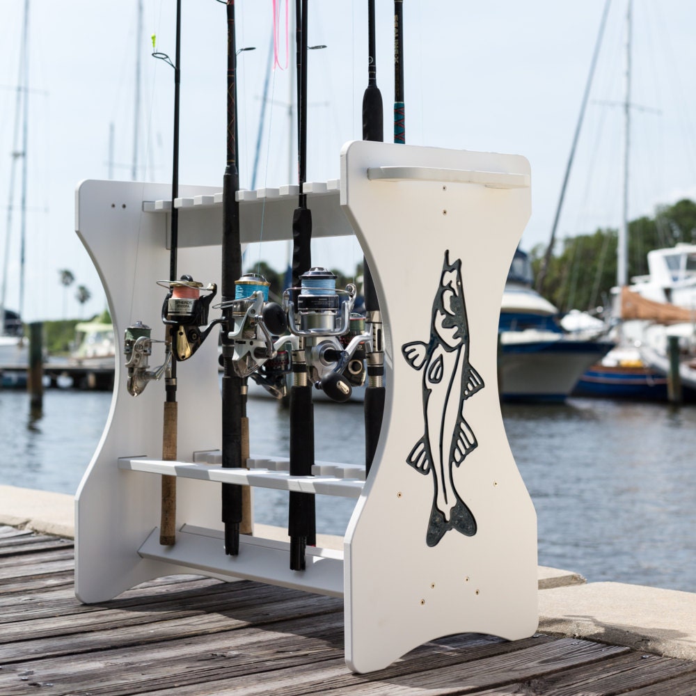 Snook Engraved Fishing Rod Rack - Etsy