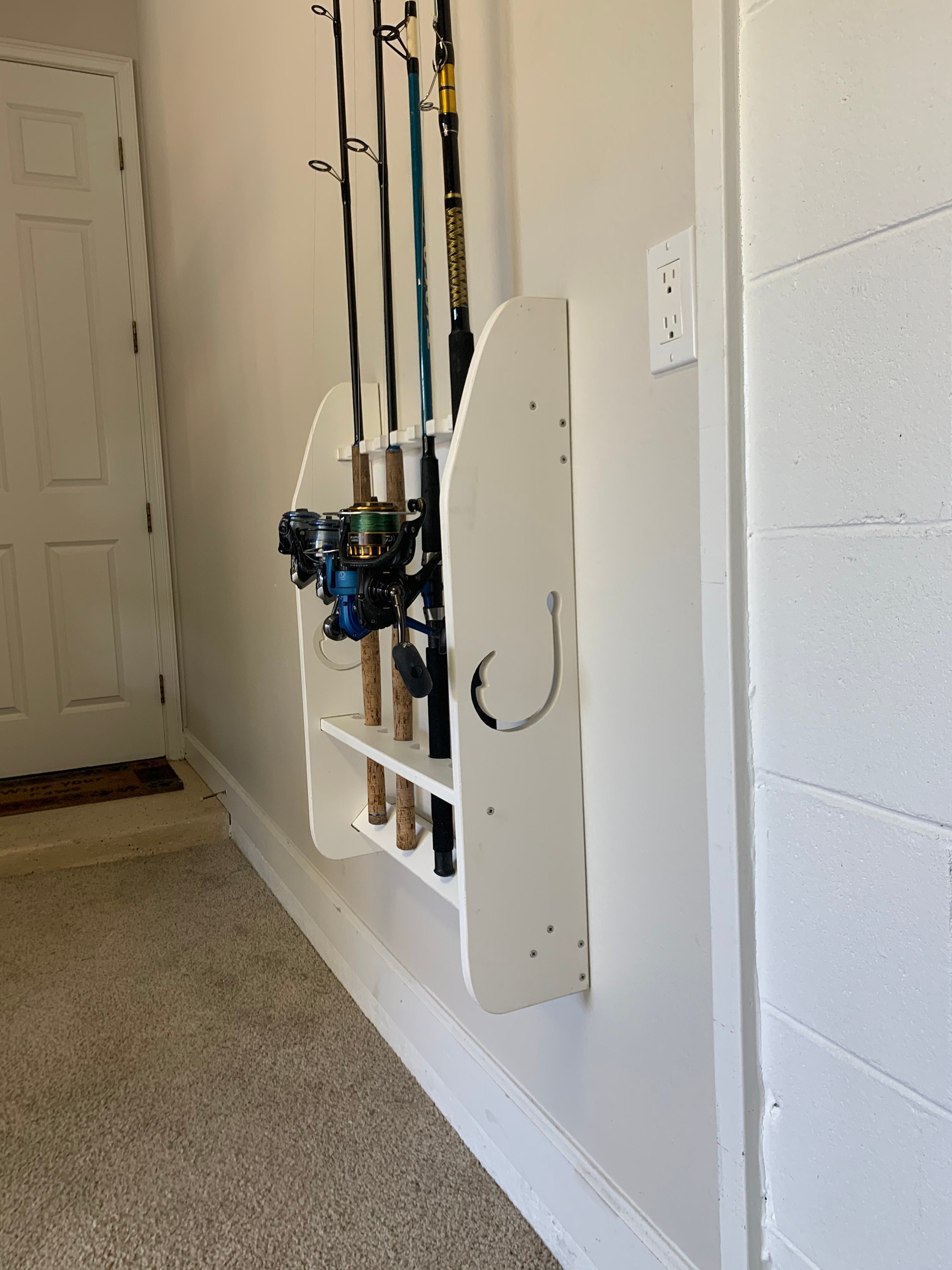 9 Wall Mount Fishing Rod Rack - Etsy