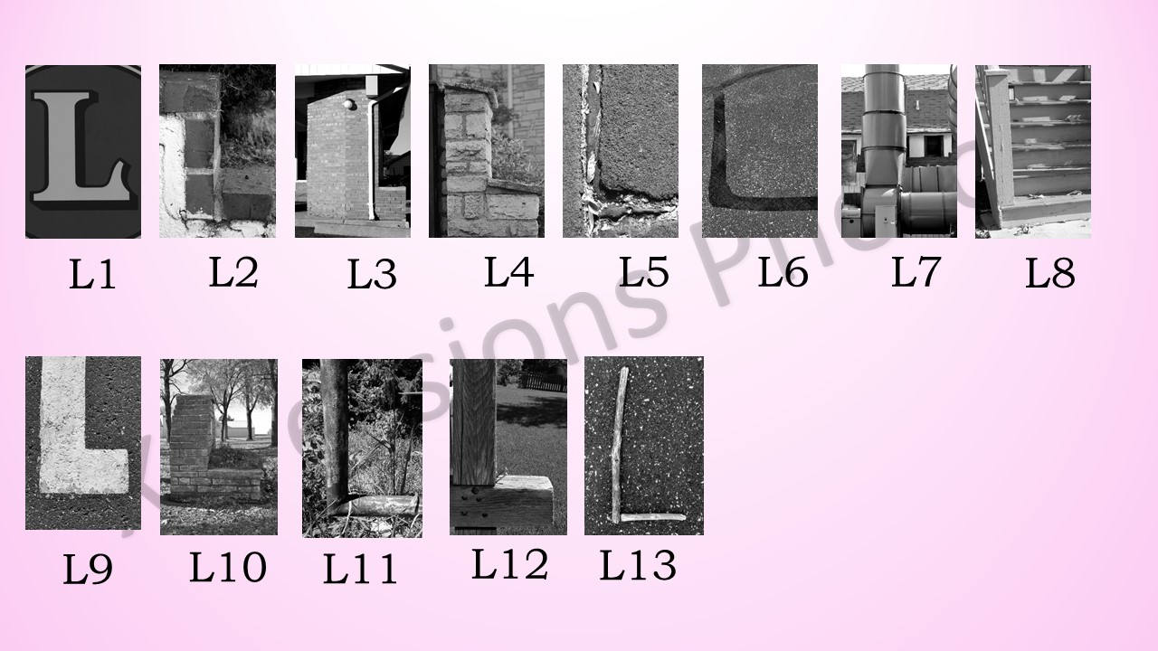 Letter L Alphabet Photography 4x6 Black and White Clip Frame Optional ...