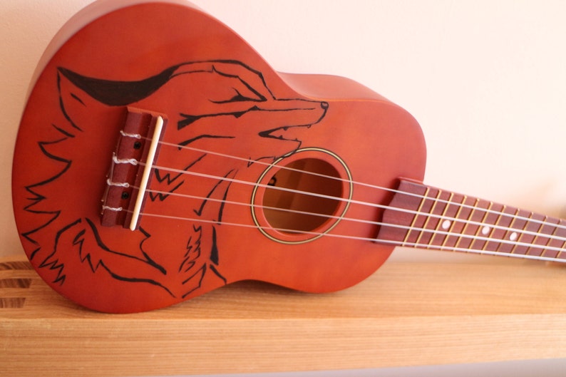 Wolf Ukulele - Etsy