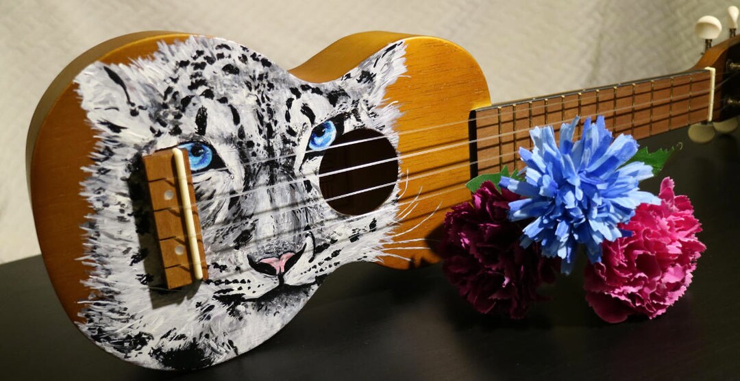Snow Leopard Ukulele - Etsy