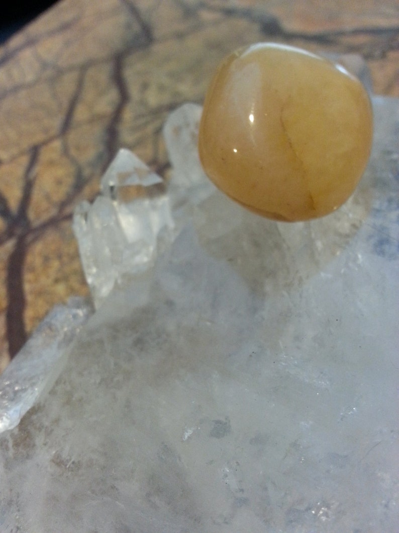 Golden Quartz Stone Large Natural Tumbled / HQ Golden Quartz / | Etsy
