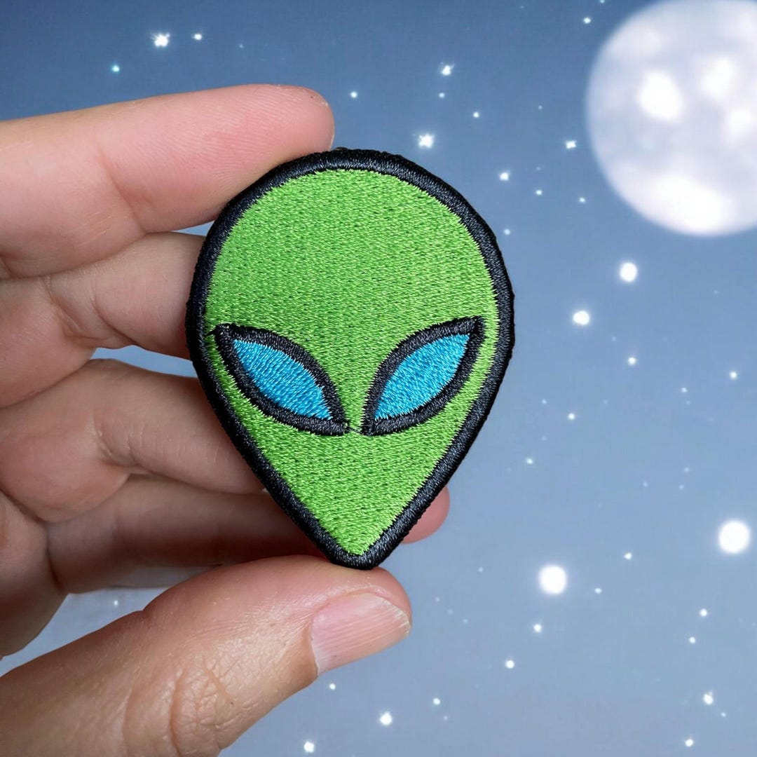 Alien Patch | Extra-terrestrial Embroidered Iron on Patch - Etsy