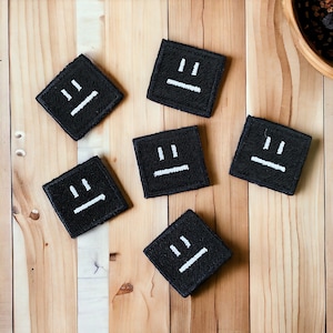 Seriously Emoji | Goth Emoji Embroidered Iron/sew on Patch - Etsy