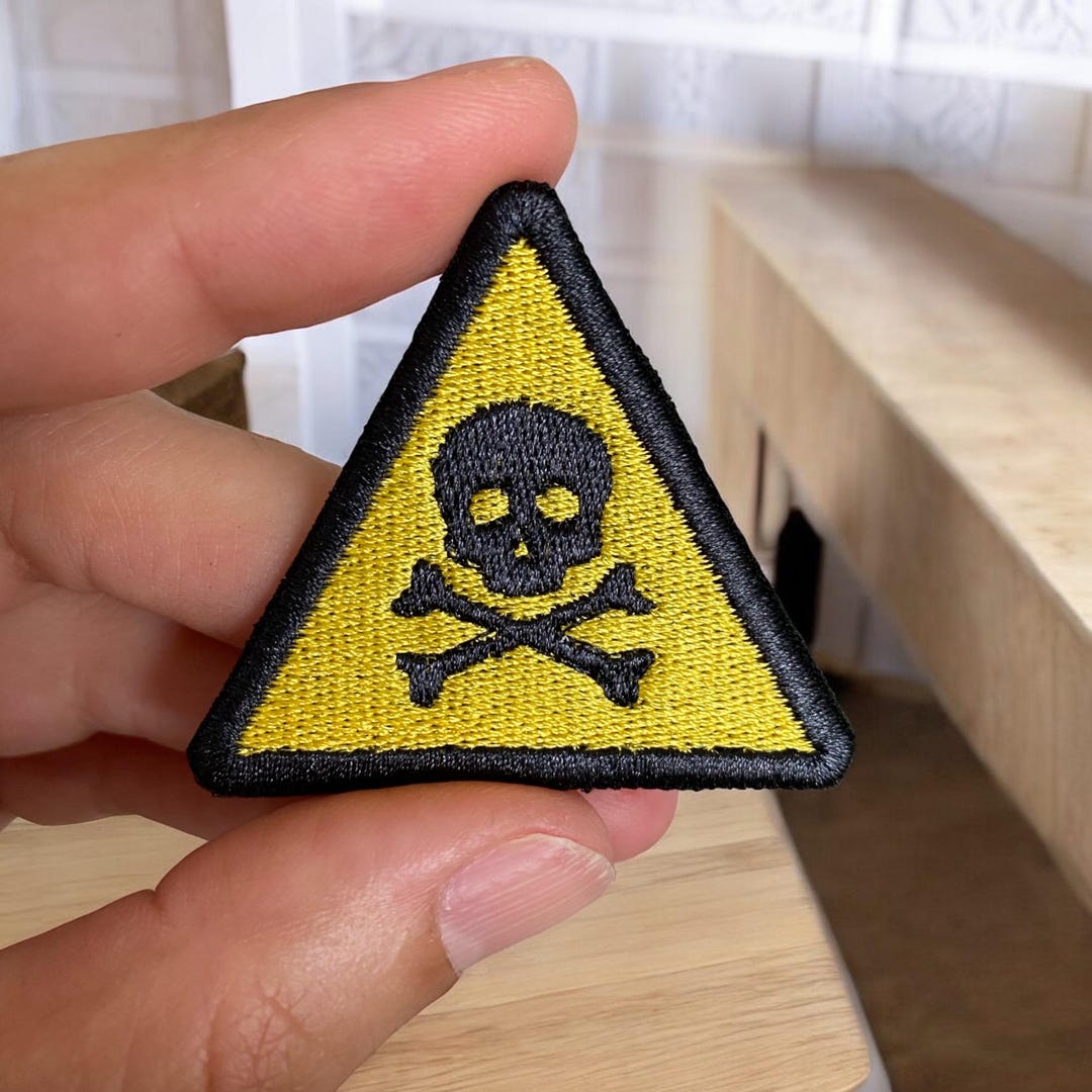 Poison Warning | Poison Hazard Embroidered Iron/sew on Patch - Etsy