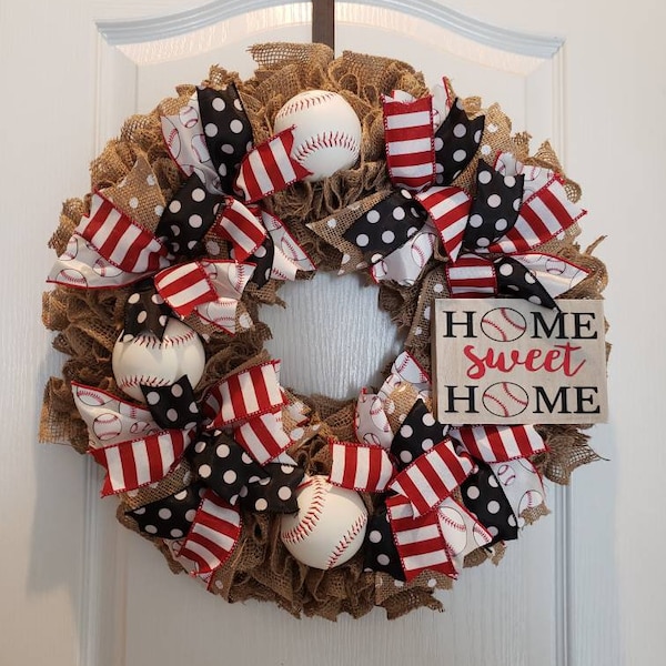 Baseball Wreath - Etsy