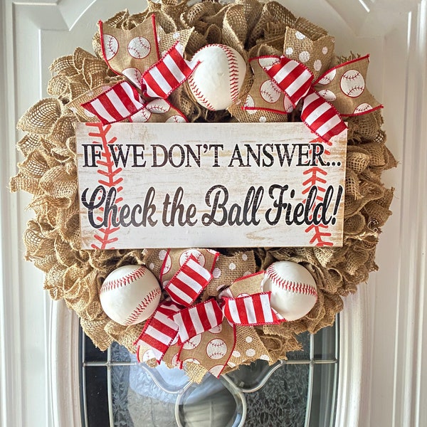 Baseball Wreath - Etsy